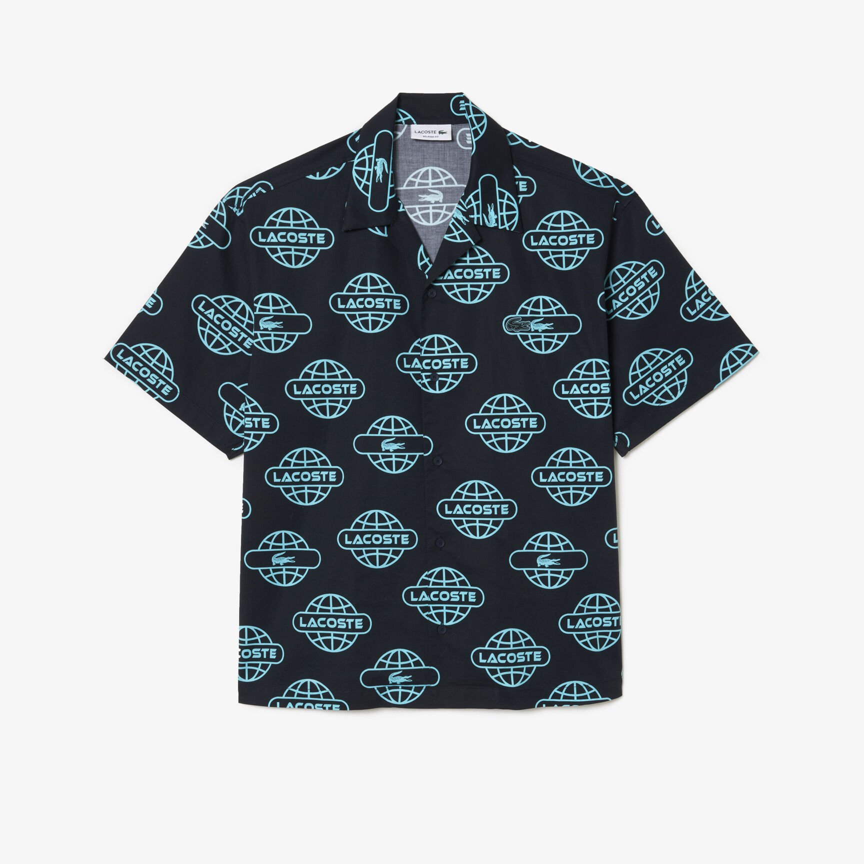 Buy Globe Print Lacoste Cotton Twill Shirt | Lacoste UAE
