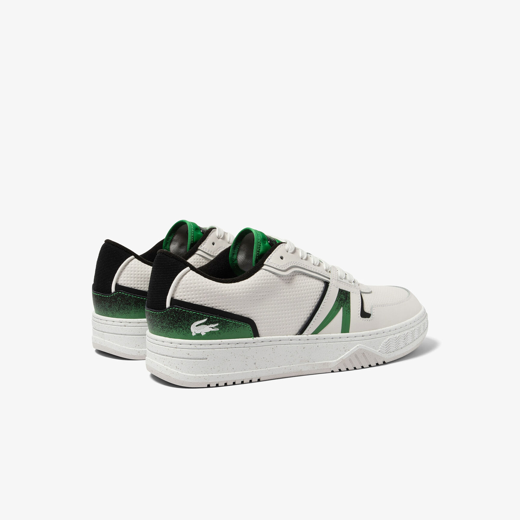 Buy Men's Lacoste L001 Leather Spray Print Trainers | Lacoste UAE