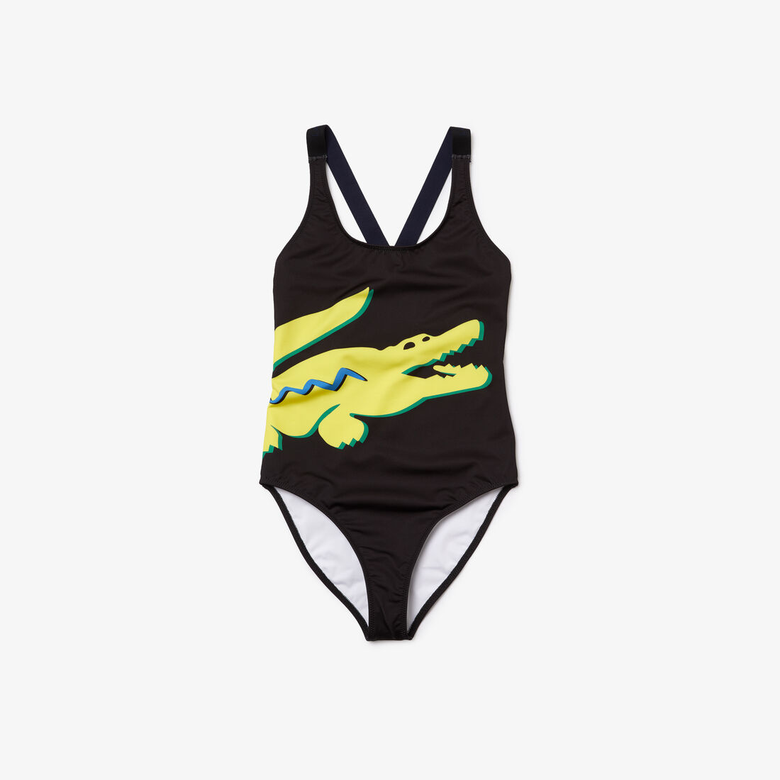 Buy Women's Crocodile Print And Criss-Croosed Straps Swimsuit | Lacoste UAE