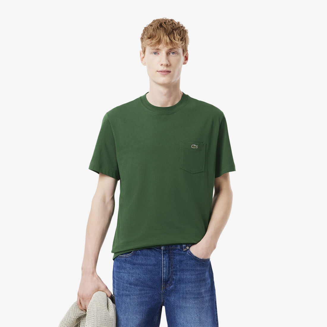 Buy Cotton T-shirt with Breast Pocket | Lacoste UAE