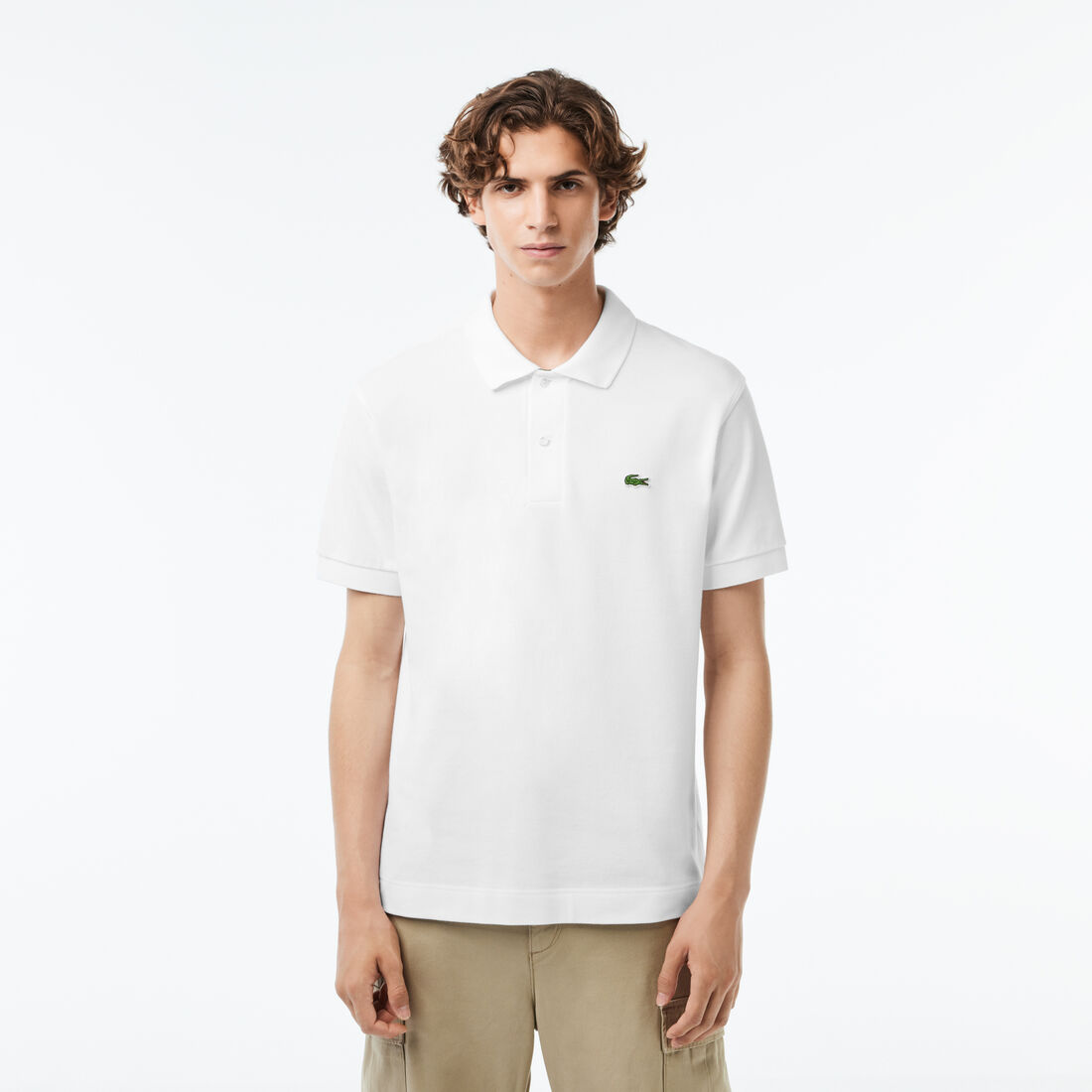 Buy Men's Lacoste Classic Fit L.12.21 Organic Cotton Pique Polo Shirt | Lacoste UAE