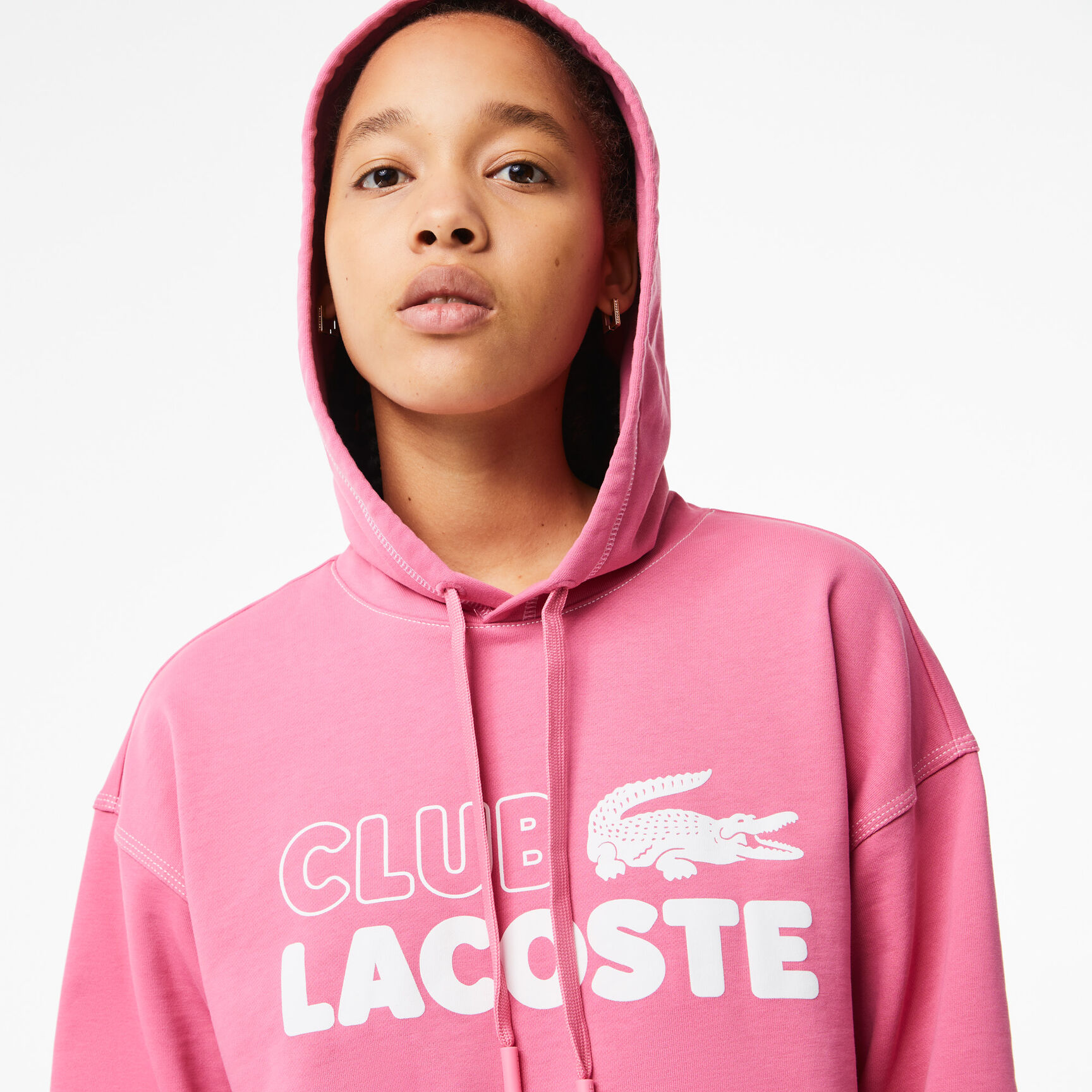 Buy Women’s Lacoste Texture Print Hoodie | Lacoste UAE