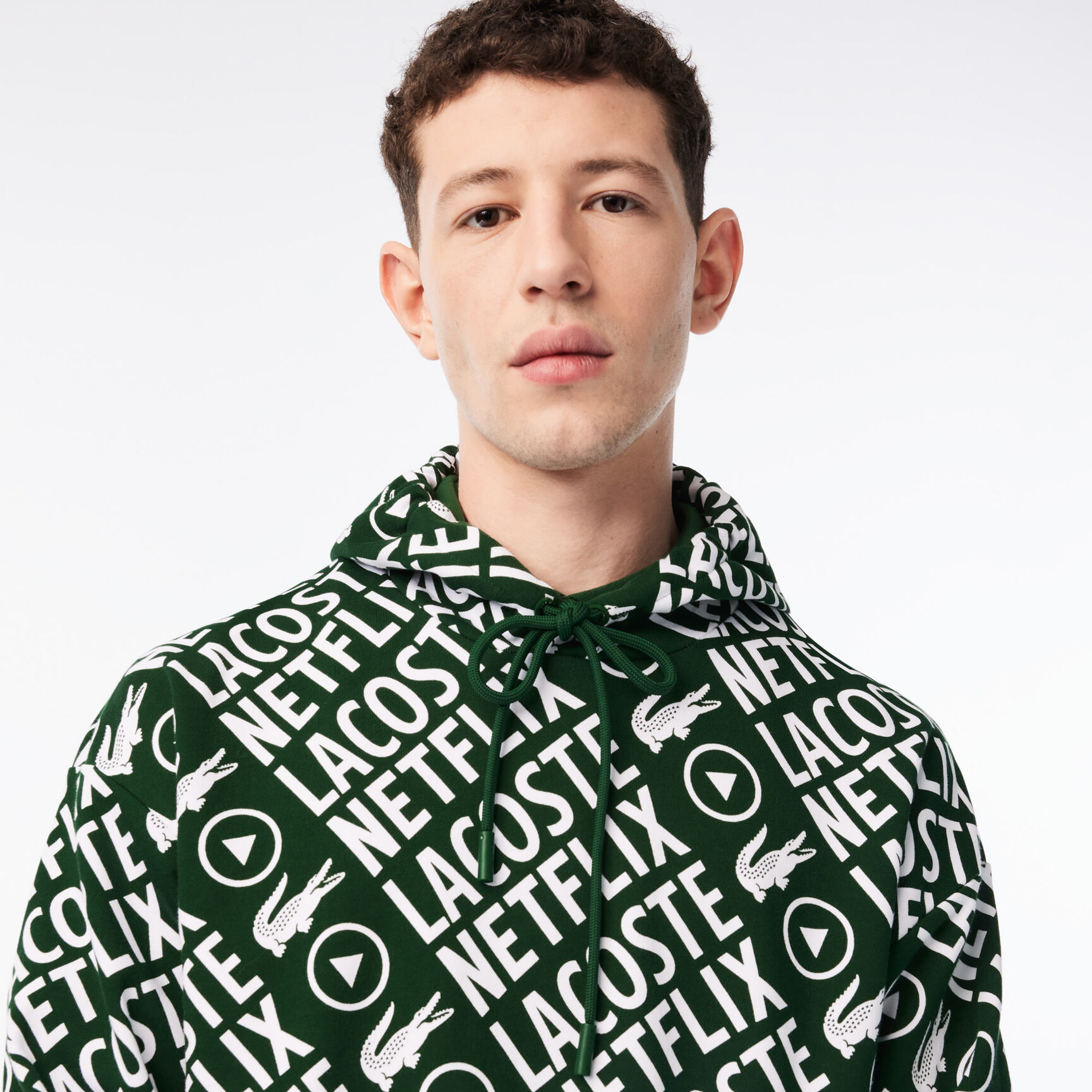 Buy Men’s Lacoste x Netflix Loose Fit Organic Cotton Sweatshirt | Lacoste UAE