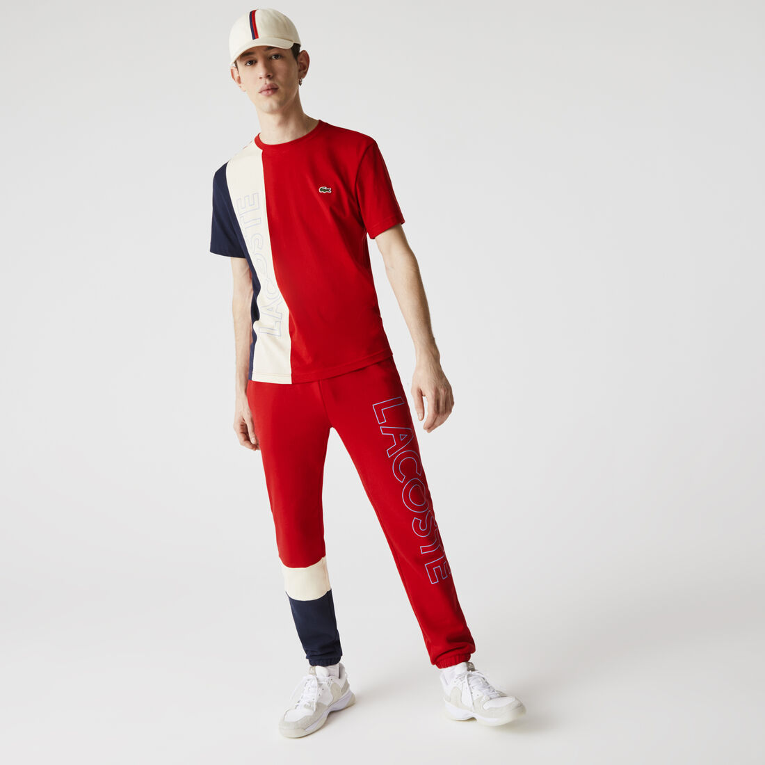 Buy Men's Lettered Colorblock Fleece Tracksuit Pants | Lacoste UAE