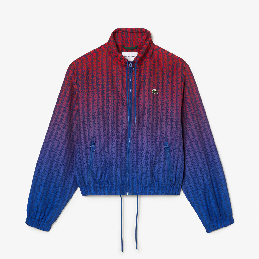 Buy Short Zipped Monogram Print Ombre Sportsuit Jacket | Lacoste UAE